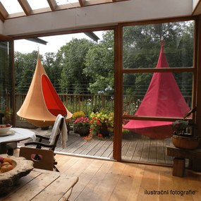 Kondela Závěsné houpací křeslo, světle šedá, KLORIN NEW BIG SIZE CACOON HAMMOCK