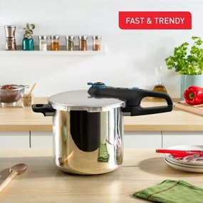 Tefal - Tlakový hrnec 8 l SECURE TRENDY nerez