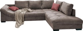 XXXLutz ROHOVÁ SEDAČKA, textil, šedohnědá P & B - Sedací soupravy - 002310006715