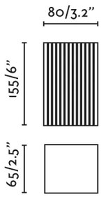 FARO 40565 - Nástěnné svítidlo SOLE 2xGU10/8W/230V bílá vroubkovaná hranatý