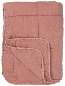 IB LAURSEN Prošívaný přehoz Desert Rose, růžová barva, textil