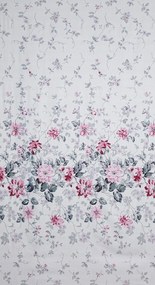 ZÁCLONA NA KROUŽCÍCH LEA05 140X250 CM KVĚTY