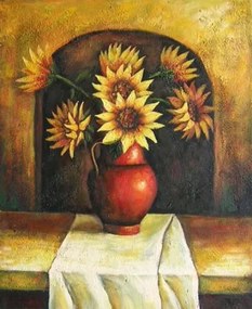 Váza slunečnic - 60 x 50 cm