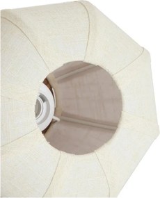 Krémová kovová stolní lampa s textilním stínidlem (výška 23,5 cm) Kyzo – Light &amp; Living