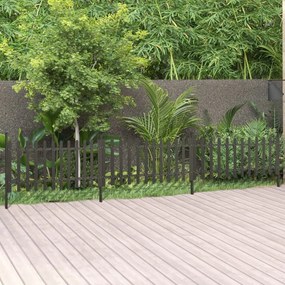 Laťkový plot se sloupky 3 ks WPC 614 x 80 cm 318090