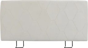 HOMCOM čelo postele pro postel 160 cm s nastavením výšky, Chenille, diamantový design a kovová konstrukce, Bílá