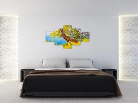 Obraz žirafy v Africe (125x70 cm)
