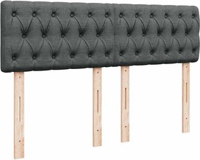 Box spring postel s matrací tmavě šedá 140x200 cm textil 3287487