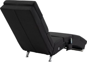HOMCOM Masážní křeslo, relaxační křeslo, ležení křeslo s 8 vibračními body, 5 režimů, 56 x 168 x 84 cm, černá