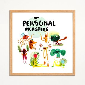 Petra Lemonnier | My personal monsters Rám: Černý, Velikost: 40 x 40 cm