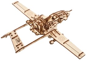 Ugears 3D dřevěné mechanické puzzle Bojový dron Bayraktar TB2