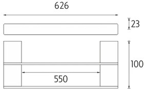 Nimco Držák na ručníky dvojitý, 63 cm KIBO - Ki 14061D-26