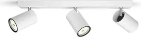 Philips Kosipo bílá / Stropní bodové svítidlo / 3x GU10 5,5W / IP20 /