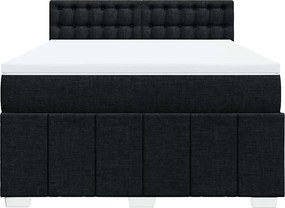 Box spring postel s matrací černá 140x200 cm textil 3287107