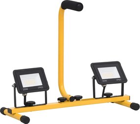 LED reflektor s rukojetí 2 x 20 W studené bílé světlo 149649