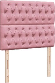 Box spring postel s matrací růžová 120 x 200 cm samet 3292321