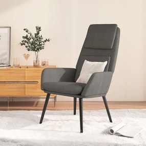 Relaxační křeslo světle šedé textil 341312