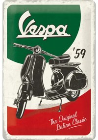 Postershop Plechová cedule: Vespa The Italian Classic - 30x20 cm