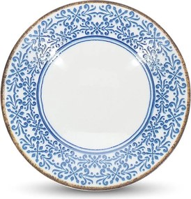 Bílá/modrá porcelánová polévková miska 1 l Azul – BonBistro