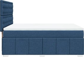 Box spring postel s matrací modrá 160x200 cm textil 3294039