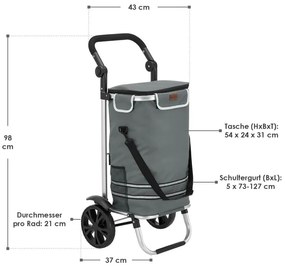 Nákupní vozík 3 v 1 - objem 56 l
