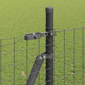 Plotový sloupek s betonovým základem 26 ks Šedá 3350249