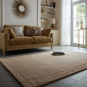 Hnědý ručně tkaný vlněný koberec 160x230 cm Gatsby – Flair Rugs