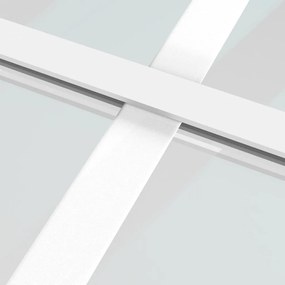 vidaXL Interiérové dveře 93 x 201,5 cm bílé ESG sklo a hliník [350582] Barva: Bílá a tmavě průhledná