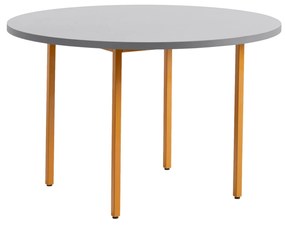 HAY Jídelní stůl Two-Colour Ø120, Ochre / Light Grey