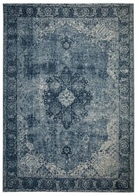 Flair Rugs, Kusový koberec Manhattan Antique Blue, 120x170, modrá, ložnice