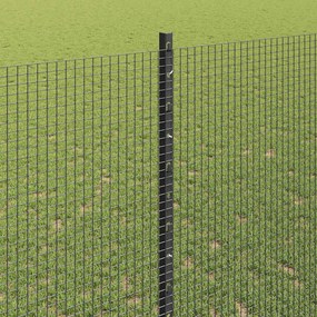 Svařovaná drátěná plotovina s tyčkami 10 x 1,4 m Šedá Síťovina 3336570