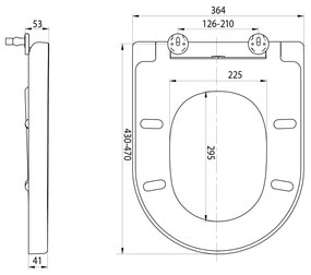 Sapho LENA WC sedátko, Soft Close, Easy Take, antibakteriální, bílá 1703-113