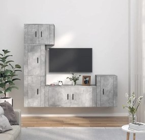 vidaXL 5dílný set TV skříněk kompozitní dřevo [3188634] Barva: Bílá