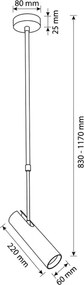 Brilagi - Lustr na tyči SELE 1xGU10/30W/230V béžová