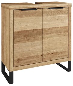 furniture-nabytek.cz - Masivní skříňka pod umyvadlo Sidora z divokého dubu, olejovaná, hnědá – 56×25×60 cm