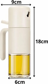Verk Group Rozprašovač na olej, olivový olej a ocet – sprejový dávkovač 210 ml, skleněný rozprašovač