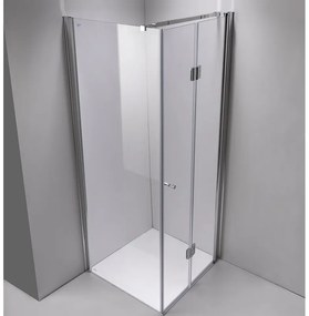 BPS-koupelny Čtvercový sprchový kout HYD-SK1180A 80x80 chrom/transparent - bez vaničky