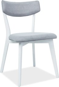 MAXIVA Jídelní židle - KARL, čalouněná, dřevěné nohy, šedá (tap.136) Čalounění: šedá (tap.136)