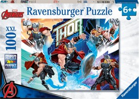 Puzzle ravensburger puzzle 133765 marvel hero: thor 100 dílků