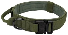 Camerazar Taktický obojek pro psy XL, nylon, 50-62 cm x 3,8 cm, s rychloupínací přezkou a ovládací rukojetí