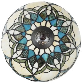 Stolní lampa Tiffany Ankje béžovo modrá – 25x42 cm