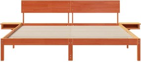 Rám postele Voskově hnědá 200 x 200 cm Masivní borové dřevo 3385750