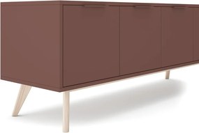Matný TV stolek v terakotové barvě 140x53x40 cm Campus – Marckeric