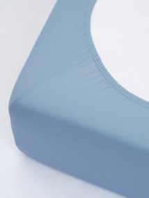 MK Lůžkoviny Jersey prostěradlo s elastanem Deluxe 160 × 200 cm – světle modrá