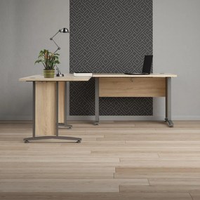 FALCO Rohový psací stůl Office 80400/303 dub sonoma/silver grey