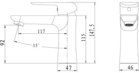 Novaservis - Umyvadlová baterie NOBLESS TINA lesklý chrom