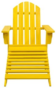 vidaXL Zahradní židle Adirondack s podnožkou masivní jedle žlutá