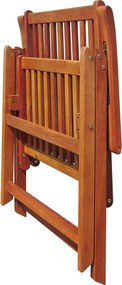 vidaXL Skládací zahradní židle 3 ks masivní akáciové dřevo [310293]