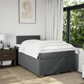 Box spring postel s matrací tmavě šedá 120x200 cm textil 3289329