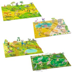Kreativní sada se zvedacími samolepkami – 3D scény - zvířata
